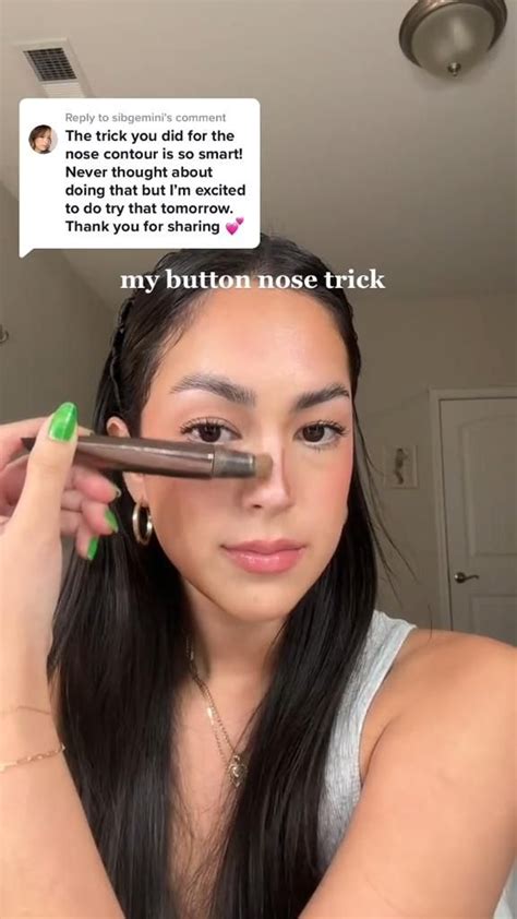 Button Nose Makeup Hack Nose Contouring Nose Makeup Button Nose