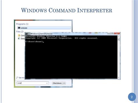 PPT Comp 110 401 Windows Command Interpreter PowerPoint Presentation