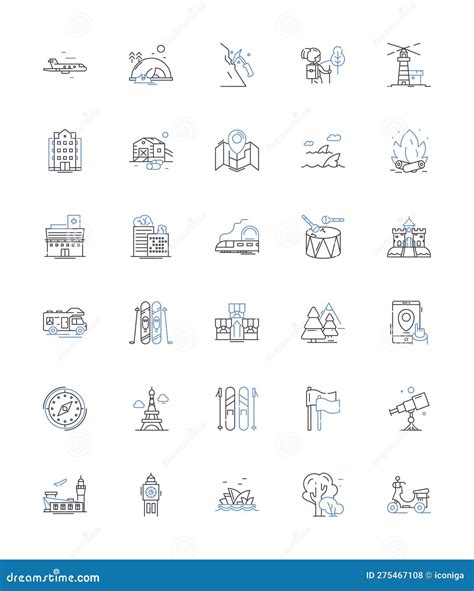 Across The Globe Line Icons Collection Diversity Unity Globalization Cultures Connection