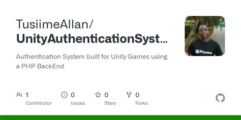 Github Tusiimeallanunityauthenticationsystem Authentication System Built For Unity Games