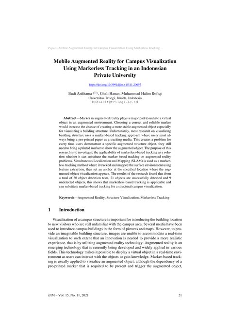 Pdf Mobile Augmented Reality For Campus Visualization Using