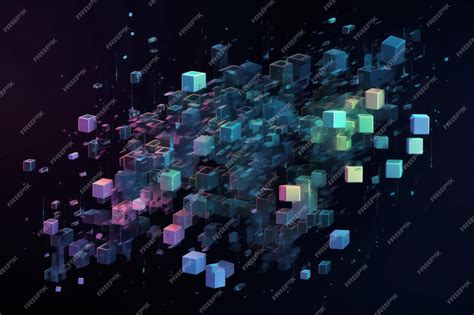 Premium Ai Image Abstract Illustration Of Broken Blockchain Technology