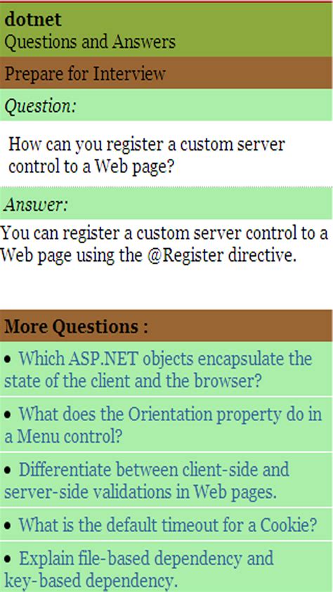 dotnet interview qanda app on amazon appstore