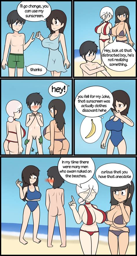 rule 34 beach bikini bikini bottom bikini top breasts cfnm clothed