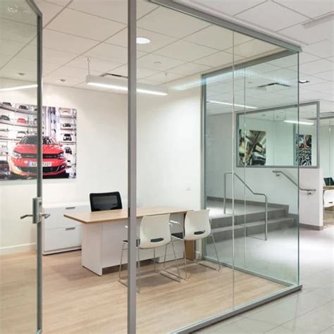 12mm Clear Tempered Glass Partition Wall Toughened Glass Aluminium U