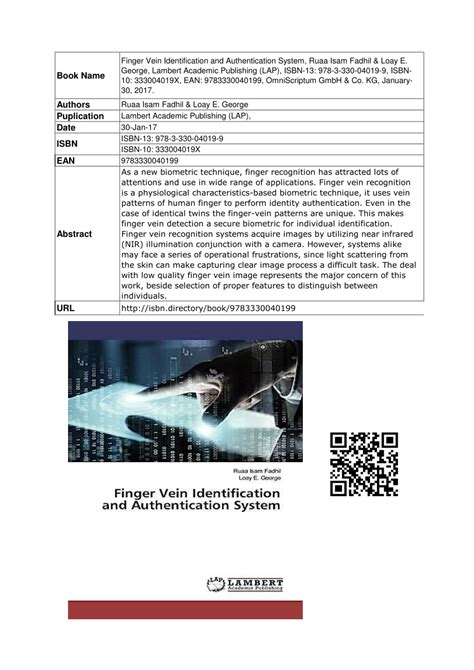 Pdf Finger Vein Identification And Authentication System