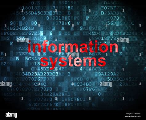 Information Concept Information Systems On Digital Background Stock