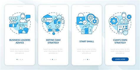 Ciam Blue Mobile App Onboarding Screen Start Your Journey Here Vector