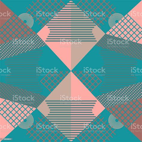 기하학적 추상 패턴 배경입니다 벽지 패션 섬유 인쇄 및 포장에 대 한 다채로운 최소 디자인 벡터 일러스트 히 잡과 스카프 또는