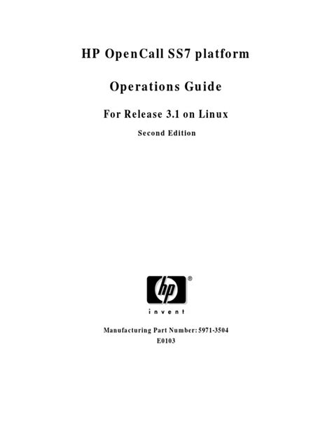 Pdf Hp Ocmp Ss7 Platform Operation Guide Dokumen Tips