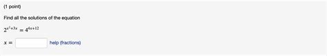 Solved Solve For The Unknown Variable E X Ex X Find All Chegg