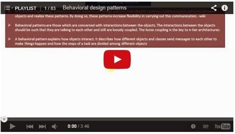 java ee behavioral design patterns playlist pattern design design