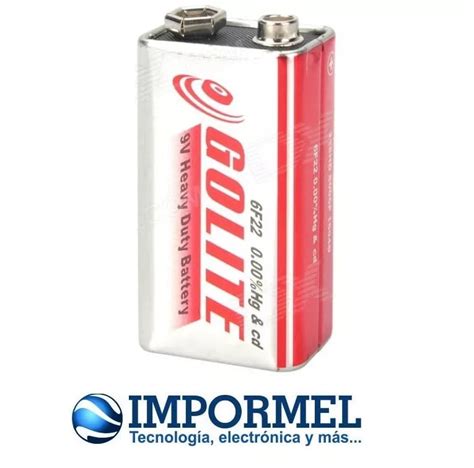 Pila Bateria Golite 400mah 9v 6f22 Extra Duracion Impormel