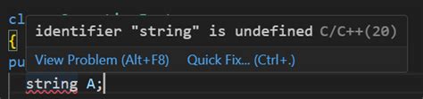 Vscode C 报错identifier String Is Undefinedidentifier String Is Undefined Csdn博客