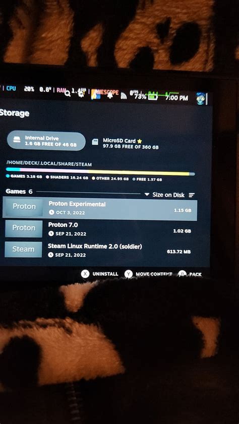 Low Disk Space R Steamdeck