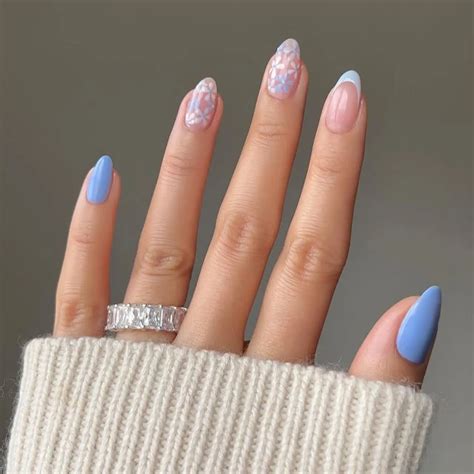 Uñas Azul Pastel Para Primavera 15 Diseños Muy Elegantes Y En Tendencia