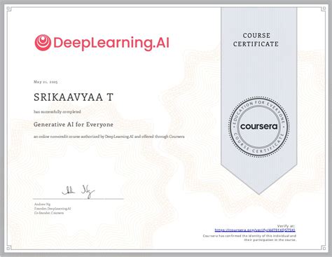 Ai Generativeai Deeplearningai Coursera Andrewng Lifelonglearning Artificialintelligence