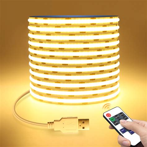 Dc5v Usb Dimmable Cob Led Strip Light For Tv Mirror Closet Backlight Night Light 320leds M 