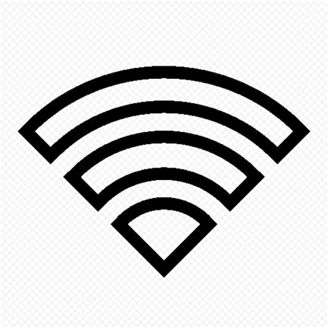 Wifi Black Outline Logo Icon Symbol Image Png Citypng