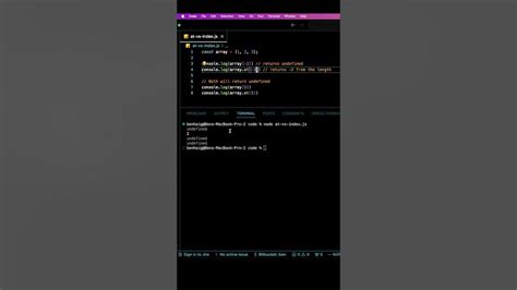 Arrayprototypeat Vs Square Brackets Arrayfunctions Coding Code