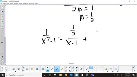 calculate the integrals by partial fractions and