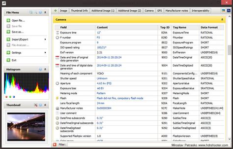 Editing The Raw Exif Data Hdrshooter