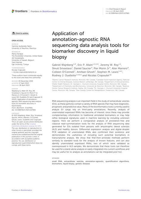 Pdf Application Of Annotation Agnostic Rna Sequencing Data Analysis