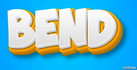 Bend Text Effect And Logo Design Word
