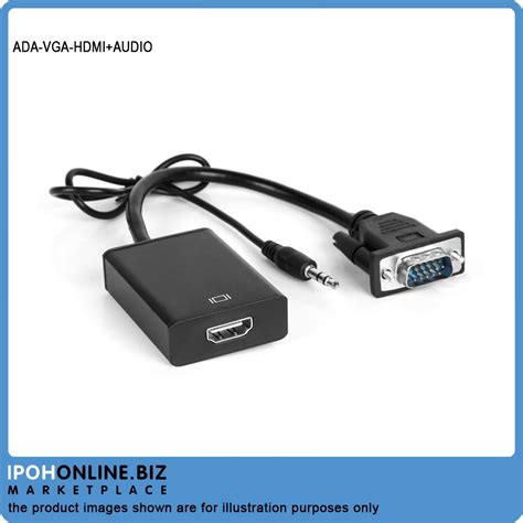 VGA Male To HDMI Output 1080P HD Audio TV AV HDTV Video Cable Converter Adapter Ipohonline