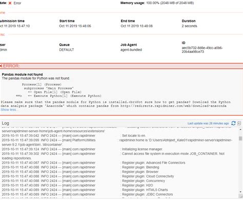 error while executing a python code on server — altair community