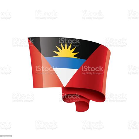 안티구아와 발부 다 플래그 흰색 배경 벡터 일러스트 레이 션 0명에 대한 스톡 벡터 아트 및 기타 이미지 0명 3차원 형태 개념 Istock