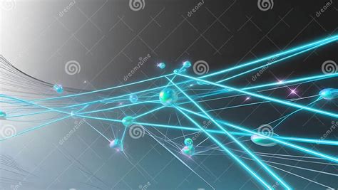 Abstract Data Visualization With Glowing Lines And Nodes Stock Illustration Illustration Of