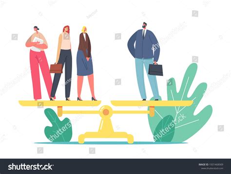 Gender Inequality Sex Discrimination Fairness Concept Stock Vector