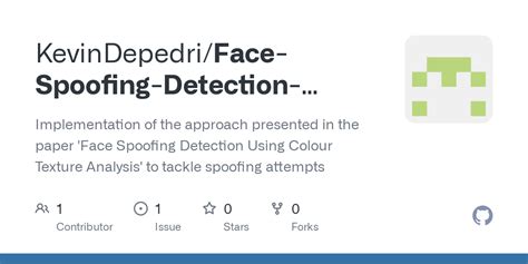 github kevindepedri face spoofing detection using colour texture