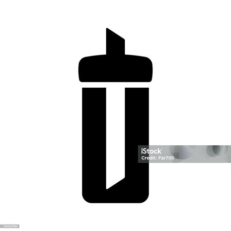 디스펜서 아이콘이 있는 설탕 그릇 블랙 실루엣 전면 보기 벡터 간단한 평면 그래픽 그림입니다 흰색 배경에 격리된 개체입니다 격리 가리기에 대한 스톡 벡터 아트 및 기타
