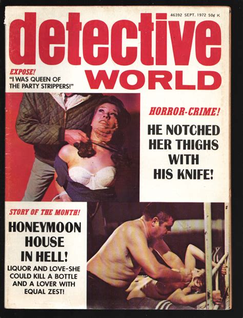 Detective World 91972 Torture Bondage Cover Liquor And Love Murder Crime