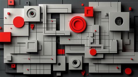 Dynamic Abstract Design With Orange Spheres And Black Swirls Stock