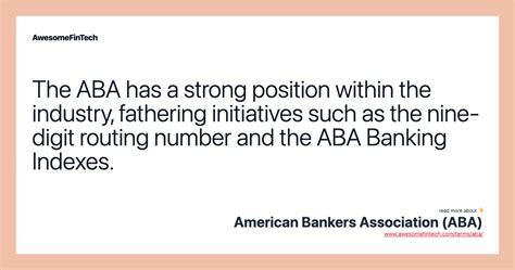American Bankers Association Aba Awesomefintech Blog