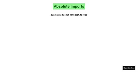 Absolute Imports With Path Aliases Ts Codesandbox