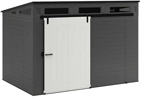 Suncast Modernist 10 X 7 Outdoor Storage Shed With Pad