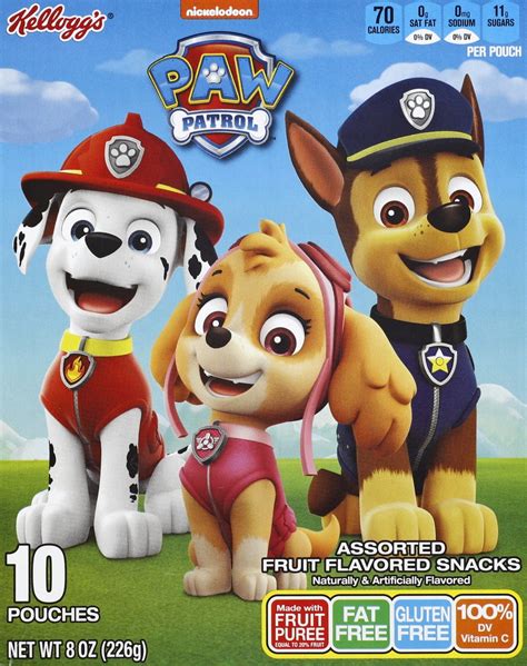 Paw Patrol Kelloggs Paw Patrol Assorted Fruit Flavored Snacks 10 Ct