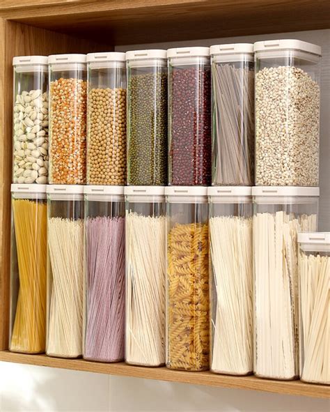 Badu Bg Херметична херметична кутия за съхранение на зърнени храни за зърнено брашно паста с