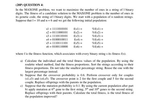 20p Question 4 In The Maxone Problem We Want To
