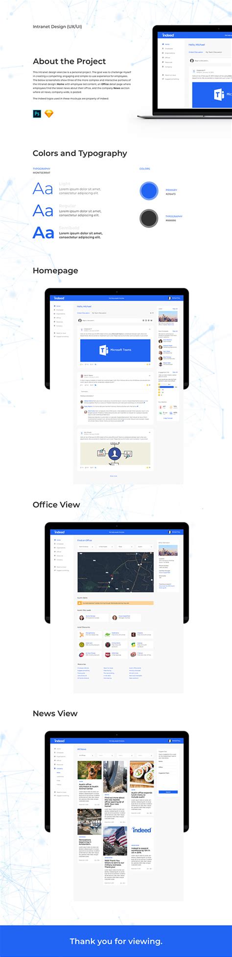 Intranet Design UX UI On Behance