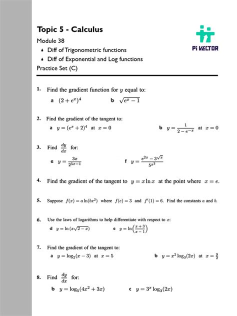 Calculus Module 38 Practice Set C Questions Pdf