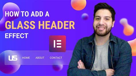 Add A Glass Effect To Your Header On Elementor Blurry Transperent Header Youtube