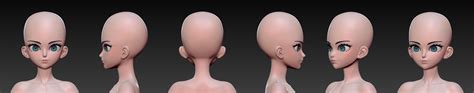 Anime Girl Basemesh 3d Model Cgtrader