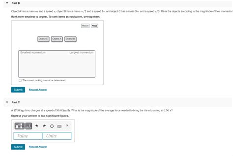 solved part b object a has a mass m and a speed v object b