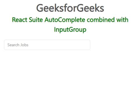 React 套件自动完成与输入组相结合 码农参考