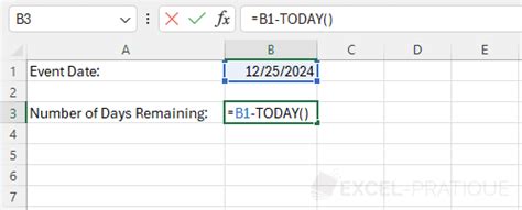 Number Of Days Remaining Before A Date